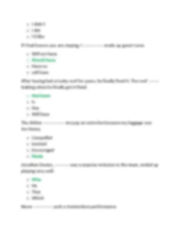 English Grammar Writing creek Qualification Test with Complete solution ...