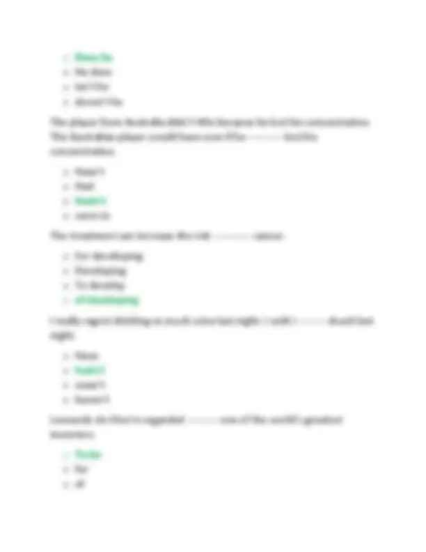 English Grammar Writing creek Qualification Test with Complete solution ...