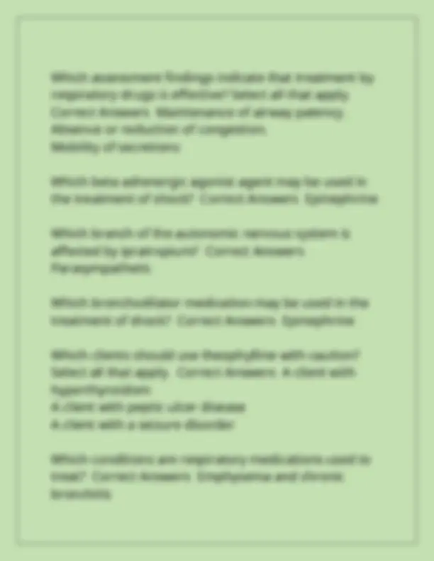 EDAPT: Gas Exchange Questions With Complete Solutions | Exams Nursing ...