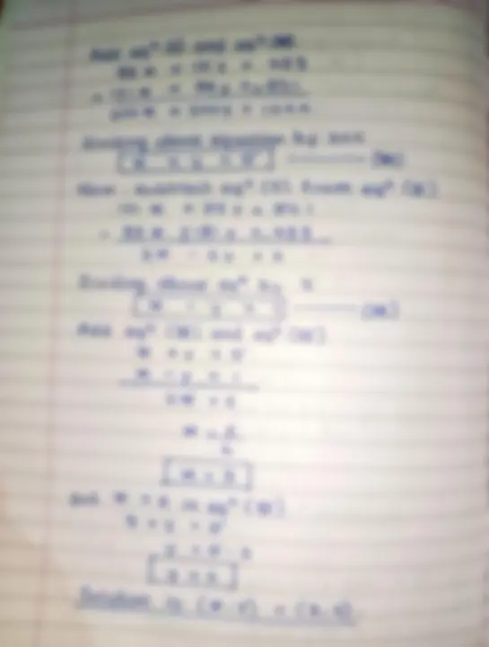 Linear Equations in Two Variables (Handwritten Notes) | Study notes ...