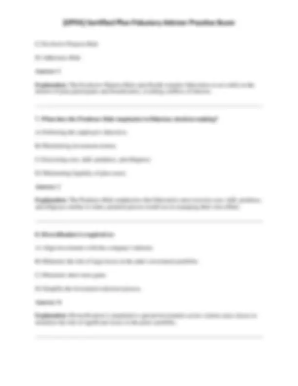 [CPFA] Certified Plan Fiduciary Advisor Practice Exam | Exams ...