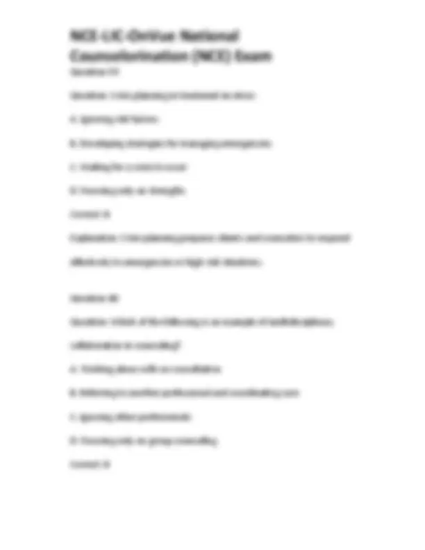 NCE-LIC-OnVue National Counselorination (NCE) Exam | Exams Technology ...