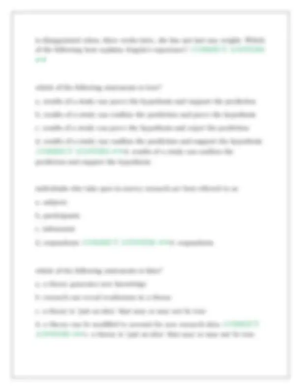 Research Methods Exam: Multiple Choice Questions and Answers | Exams ...