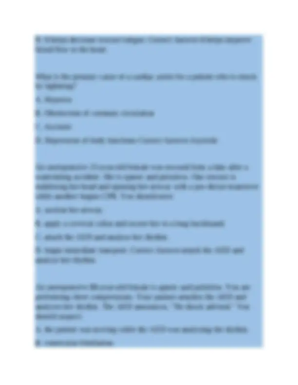 NREMT Cardiology and Resuscitation Practice Questions | Exams Nursing ...