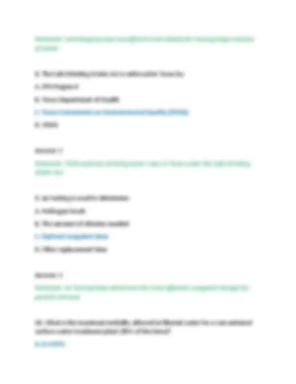TCEQ Surface Water Treatment Operator – Class B License Exam 2025 ...