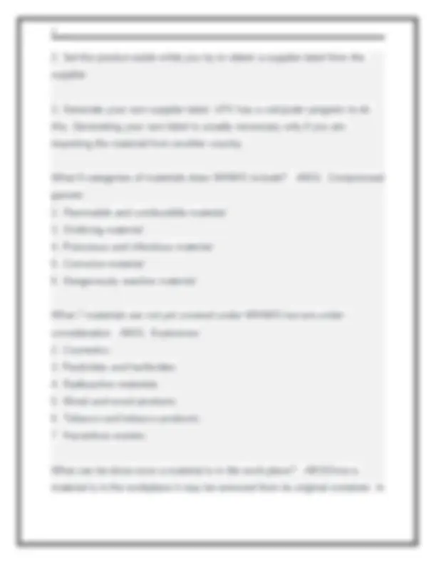 WHMIS Quiz: Questions and Answers for Workplace Safety | Exams ...