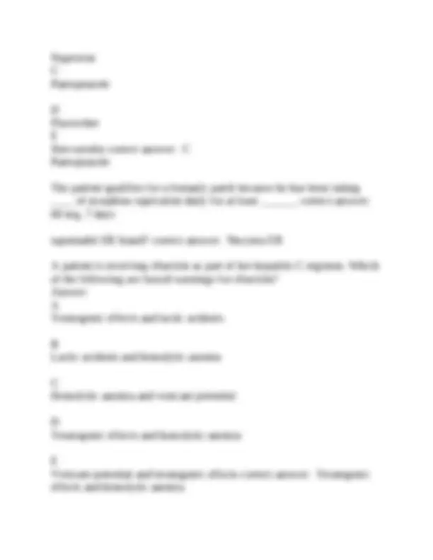 NAPLEX Practice Questions with Complete Solutions: Pharmacology and ...