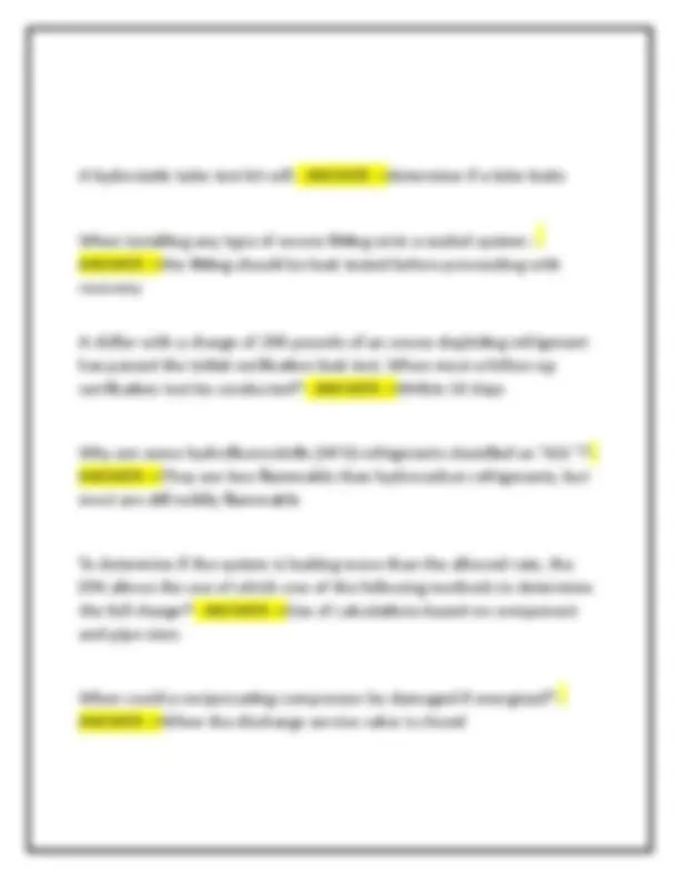 EPA 608 UNIVERSAL EXAM QUESTIONS WITH COMPLETE SOLUTIONS GUARANTEED ...