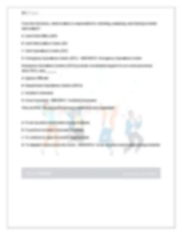 NIMS ICS 400 Final Exam Questions & Answers | Exams Biology | Docsity