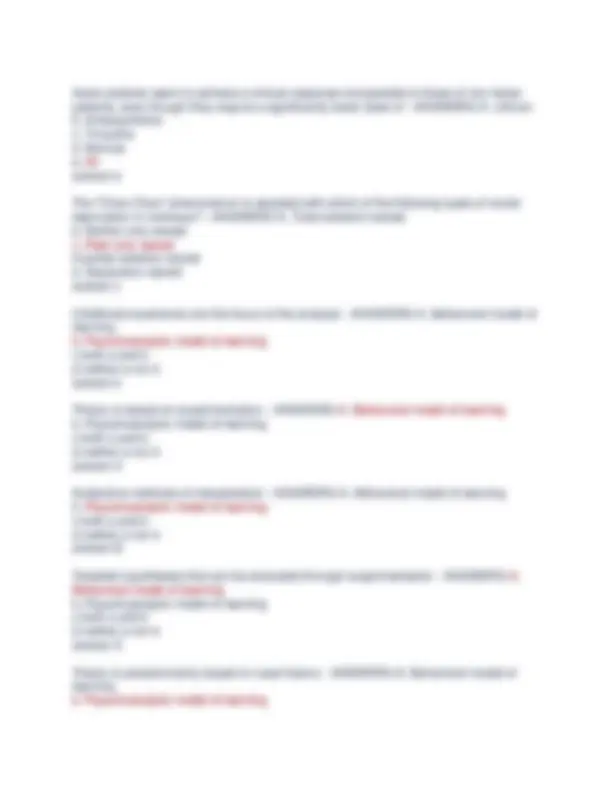 Synopsis of psychiatry chapters 2,3,4 questions and correct answers ...