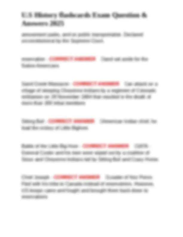 U.S History flashcards Exam Question & Answers 2025 | Exams Nursing ...