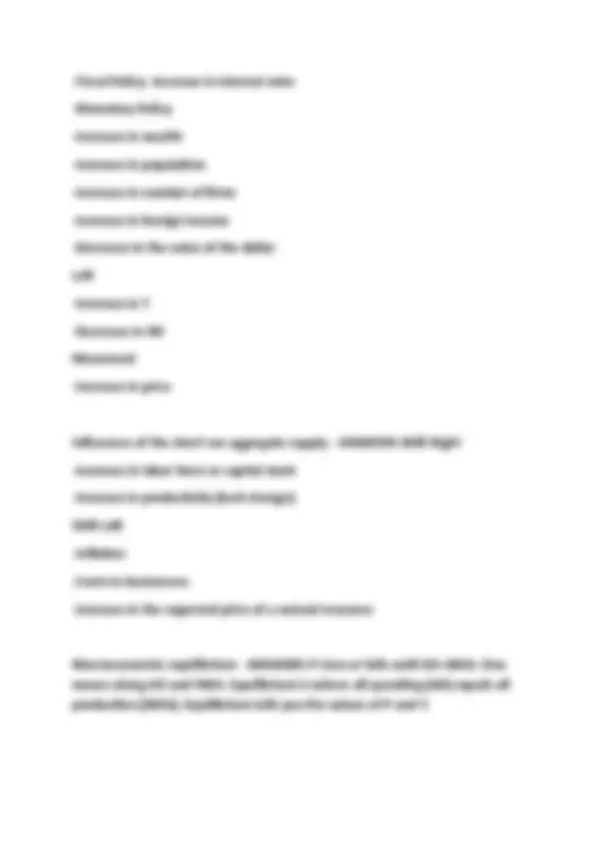 ECON 104 Final Exam Questions and Answers: Macroeconomics and ...