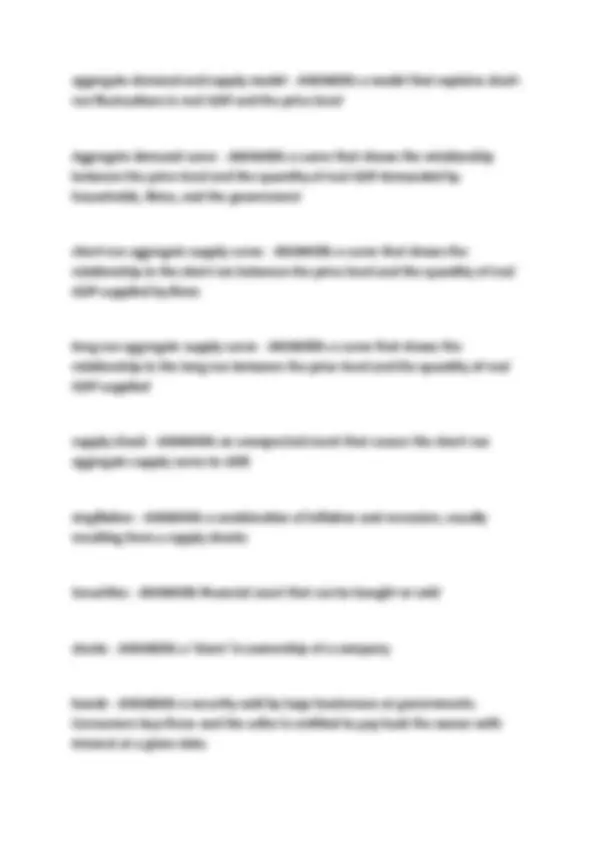 ECON 104 Final Exam Questions and Answers: Macroeconomics and ...