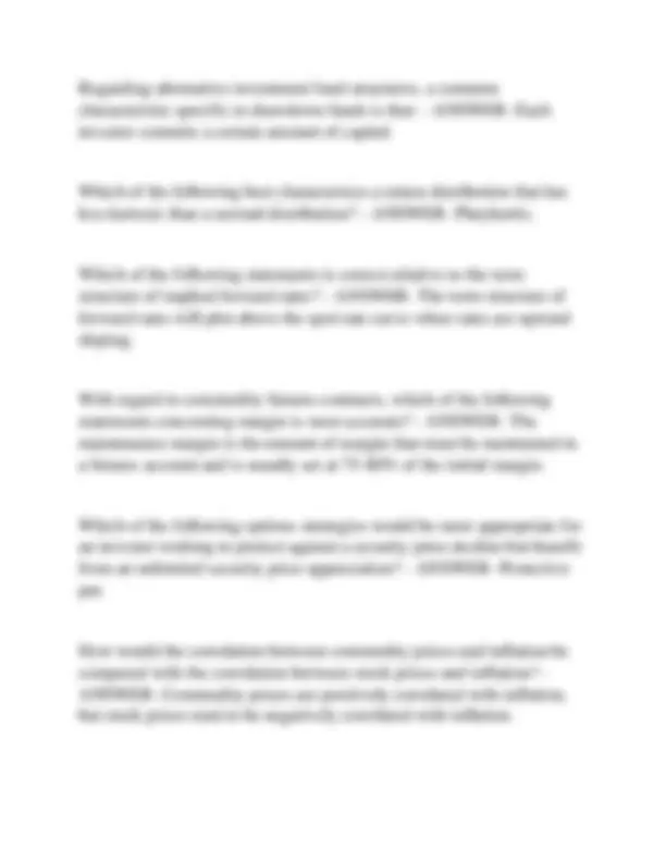 CAIA LEVEL 1 – KAPLANLEARN - MOCK EXAM 1&2(2 SETS COMBINED)2025-2026 ...