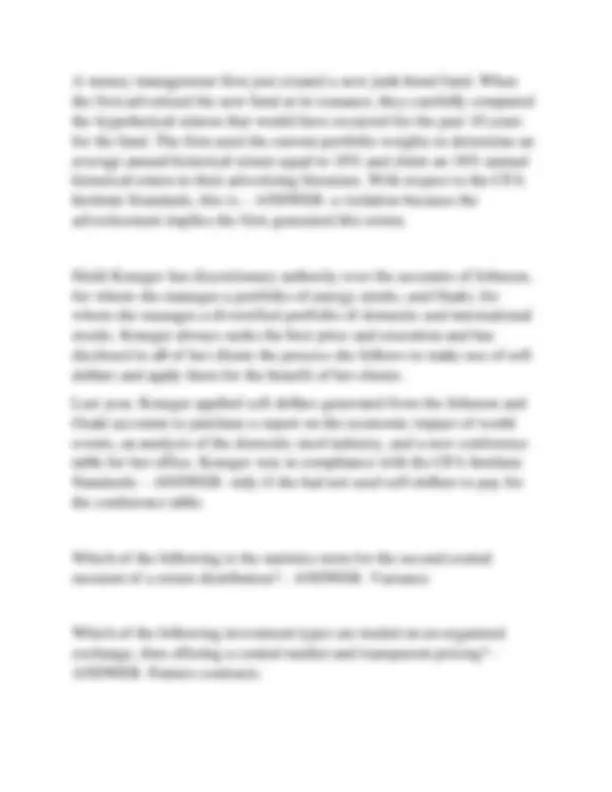 CAIA LEVEL 1 – KAPLANLEARN - MOCK EXAM 1&2(2 SETS COMBINED)2025-2026 ...