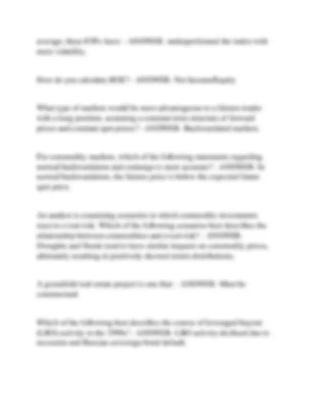 CAIA LEVEL 1 – KAPLANLEARN - MOCK EXAM 1&2(2 SETS COMBINED)2025-2026 ...