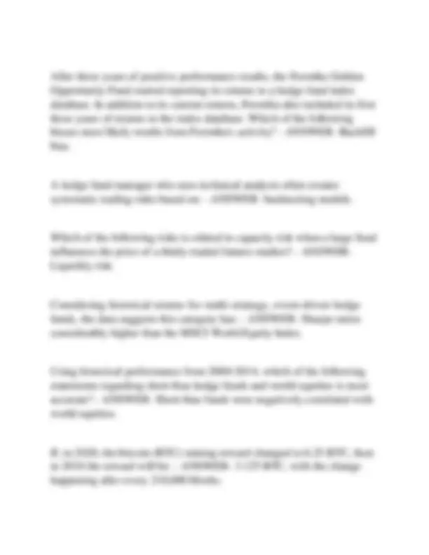 CAIA LEVEL 1 – KAPLANLEARN - MOCK EXAM 1&2(2 SETS COMBINED)2025-2026 ...