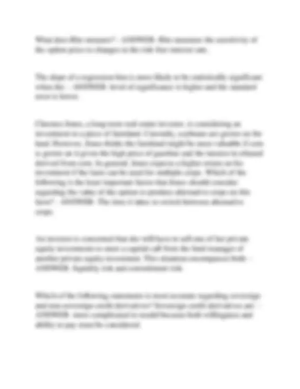 CAIA LEVEL 1 – KAPLANLEARN - MOCK EXAM 1&2(2 SETS COMBINED)2025-2026 ...
