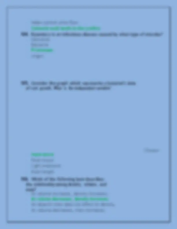 Test Bank: Biology, Chemistry, Anatomy, and Physiology Questions and ...