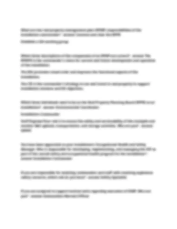 Intro to Expl Sfty Mgmt for Sfty Procedure questions and answers ...