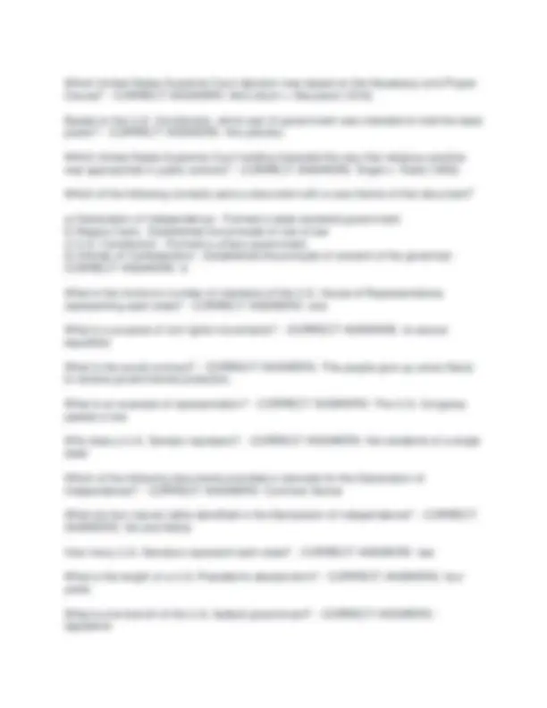 FLORIDA CIVIC LITERACY EXAM.pdf | Exams Nursing | Docsity