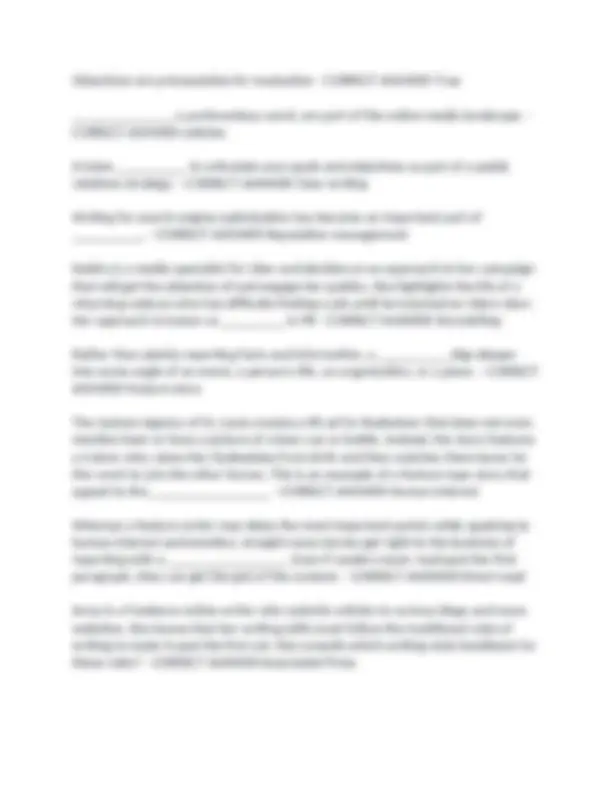 Intro to PR Exam 2| 126 Questions with Verified Answers,100%CORRECT | Exams Public Relations ...