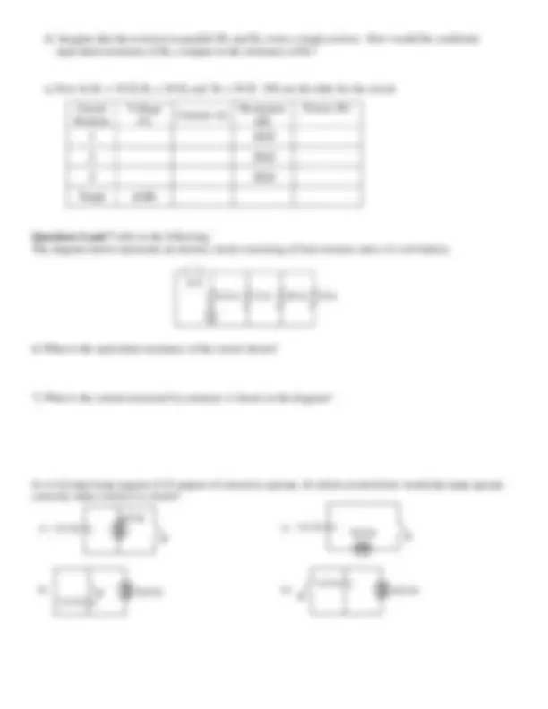 Series and Parallel Circuits | Assignments Physics | Docsity