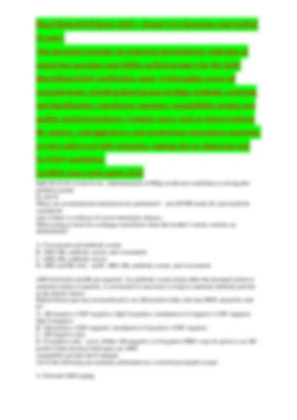 Blood Bank ASCP Exam 2025 – Actual Test Questions and Verified Answers ...