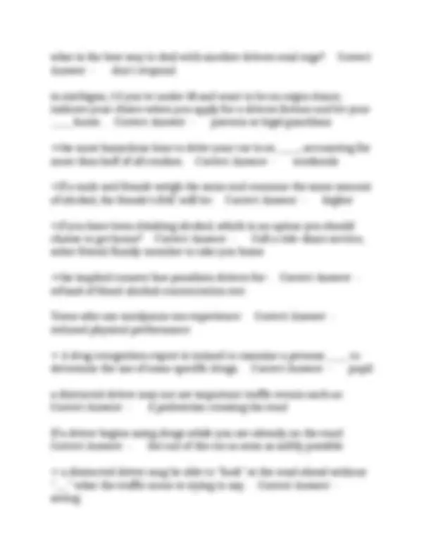 Courtesy Driving Test Segment 2 - Questions With Correct Solutions ...