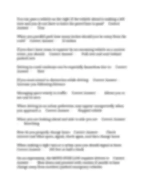 Courtesy Driving Knowledge Test Review - Questions With Expert ...