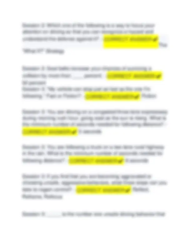 NSC DEFENSIVE DRIVING COURSE 2025-2026 LATEST VERSION 60 QUESTIONS WITH ...