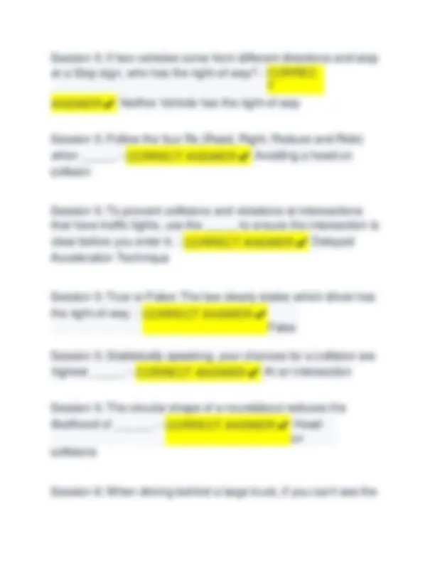 NSC DEFENSIVE DRIVING COURSE 2025-2026 LATEST VERSION 60 QUESTIONS WITH ...