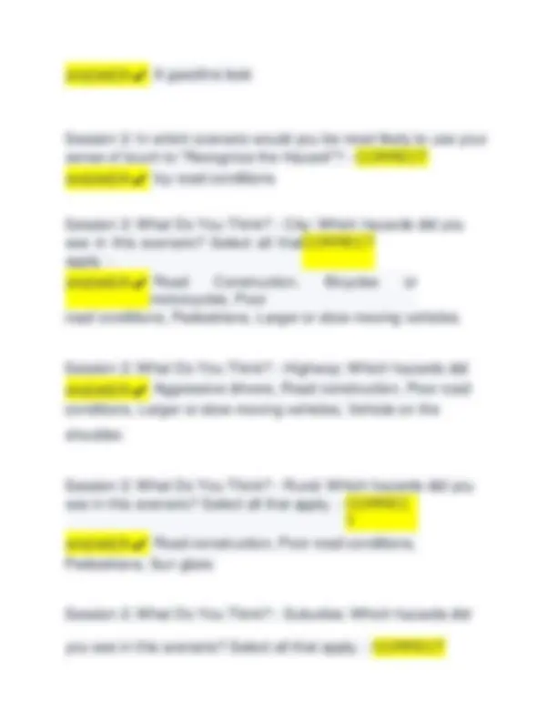 NSC DEFENSIVE DRIVING COURSE 2025-2026 LATEST VERSION 60 QUESTIONS WITH ...