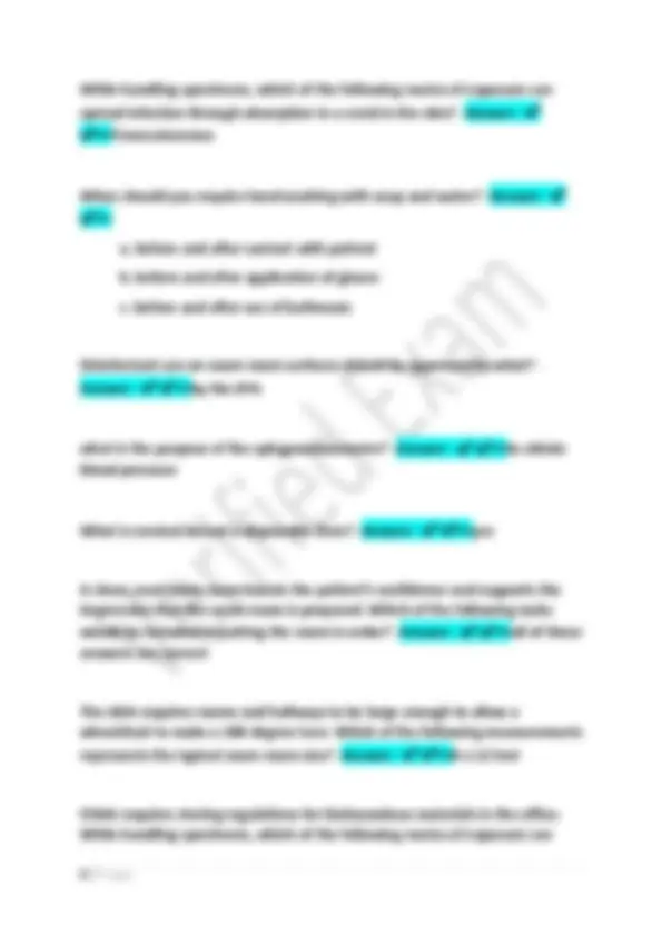 Medical Assisting Chapter 9 Exam – Examination and Treatment Area ...