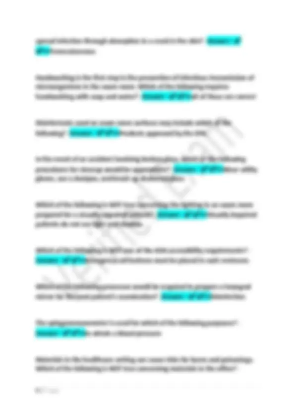 Medical Assisting Chapter 9 Exam – Examination and Treatment Area ...