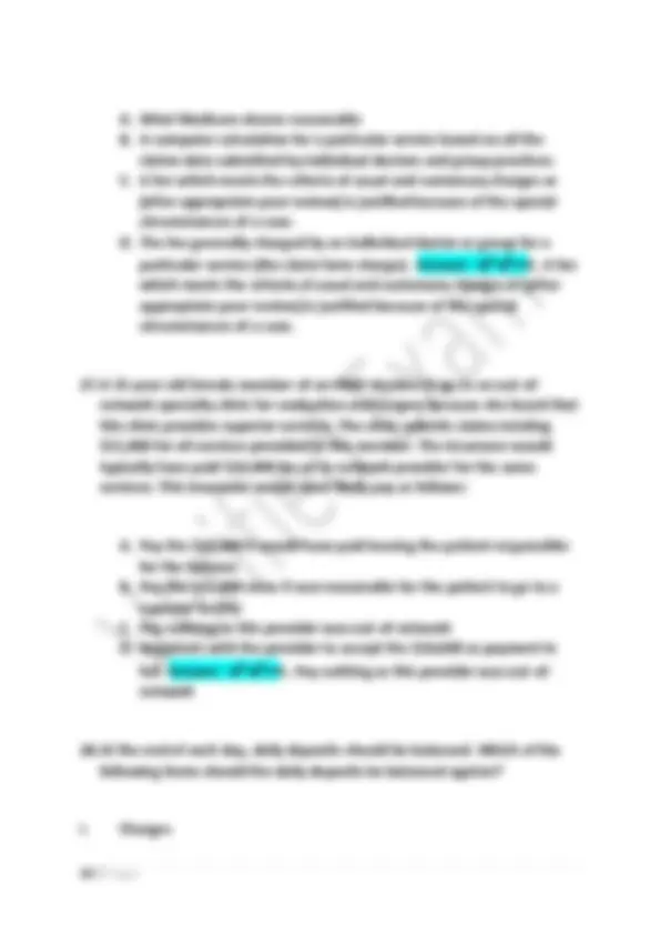 AAPC CPB Practice Exam: Medical Billing and Coding Questions | Exams Nursing | Docsity