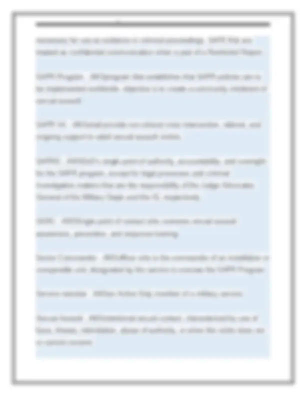 Sexual Assault Prevention and Response (SAPR) Program Test 2025-2026 ...