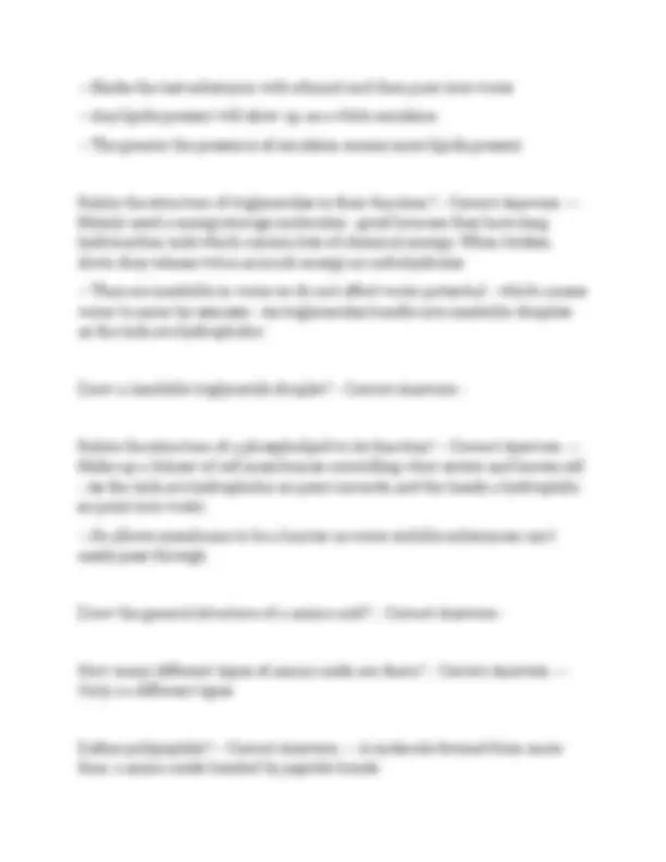 BIOLOGICAL MOLECULES A LEVEL BIOLOGY EXAM WITH QUESTIONS AND CORRECT ANSWERS. | Exams Nursing ...