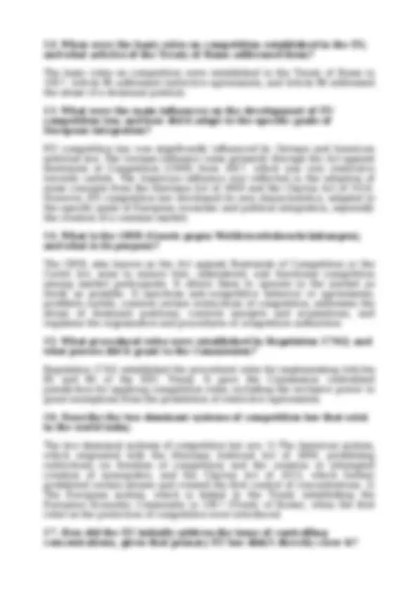 Questions and answers, Analysis of the Legal Framework for Competition ...