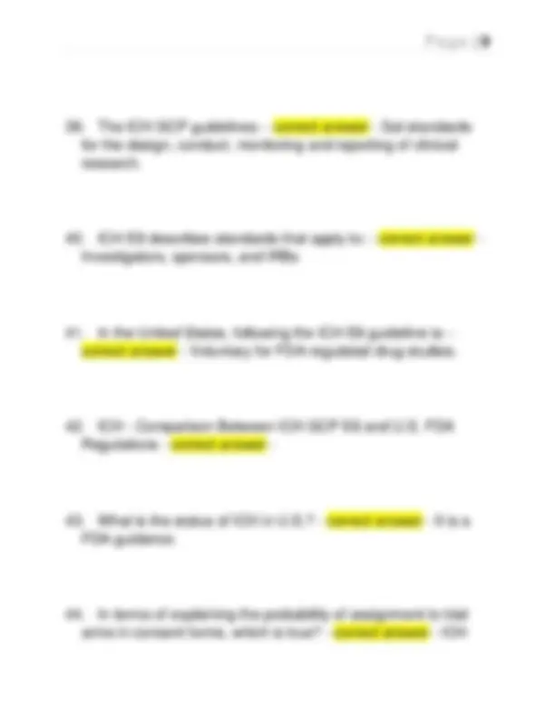 CITI TRAINING - GOOD CLINICAL PRACTICE 2025 QUESTIONS AND ANSWERS ...