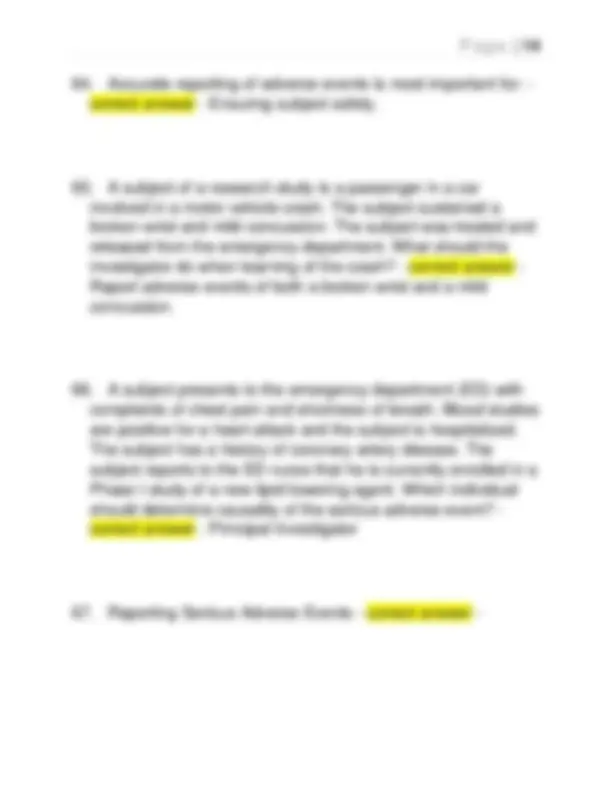 CITI TRAINING - GOOD CLINICAL PRACTICE 2025 QUESTIONS AND ANSWERS ...