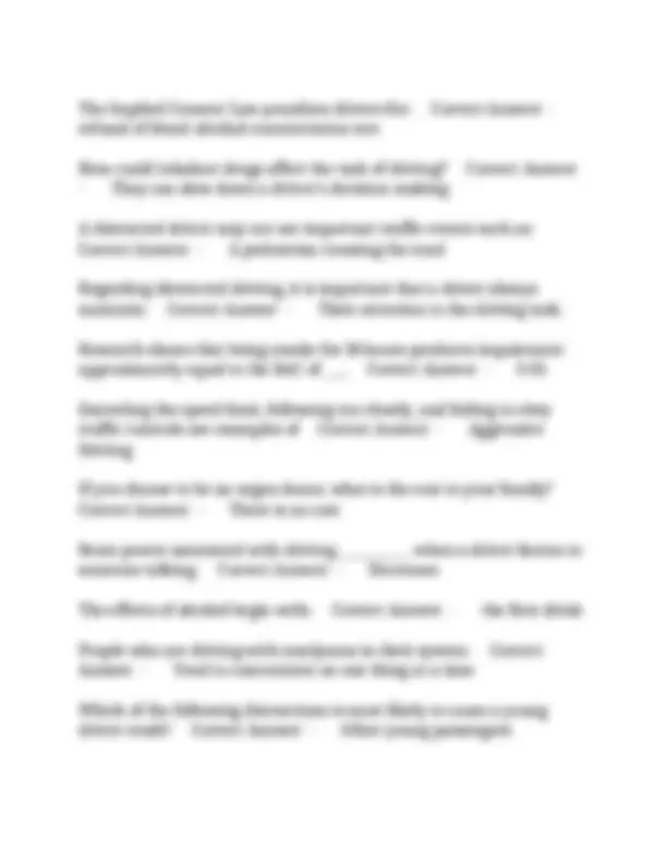 Courtesy Driving School Questions With A+ Solutions | Exams Public ...