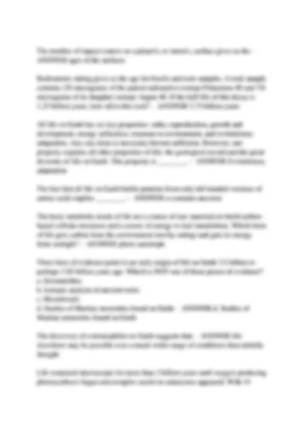 ASTRONOMY 5 PRACTICE FINAL EXAM QUESTIONS WITH CORRECT ANSWERS | Exams Astronomy | Docsity