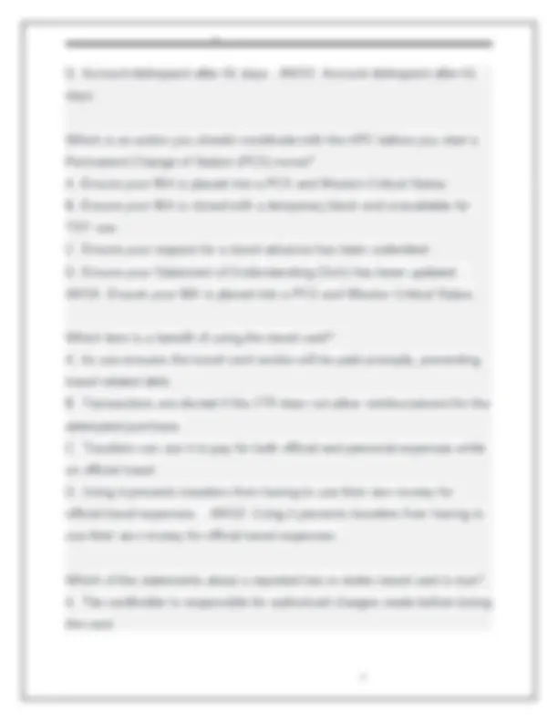 Travel Card Program (Travel Card 101) [Mandatory] Questions and ...