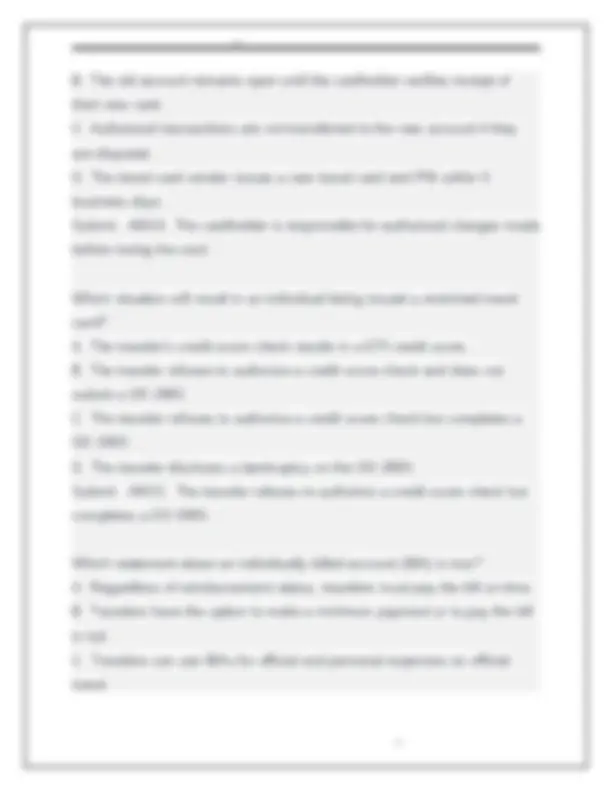 Travel Card Program (Travel Card 101) [Mandatory] Questions and ...