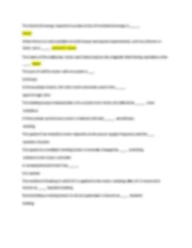 NCCER Electrical Module 2 Level 2 Motors Theory and Application Sections 1-3 EXAM UPDAT | Exams ...