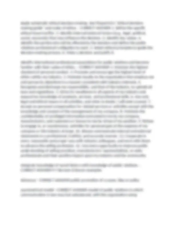 Public Relations 235 Exam 1|92 Questions with Verified Answers,100 ...