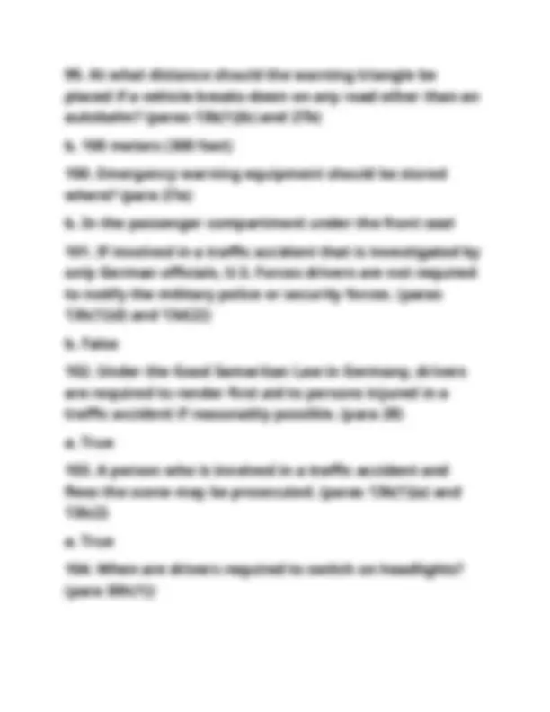 Usareur Driver S Test Bank Solutions Manual 2024 2025 Everything You