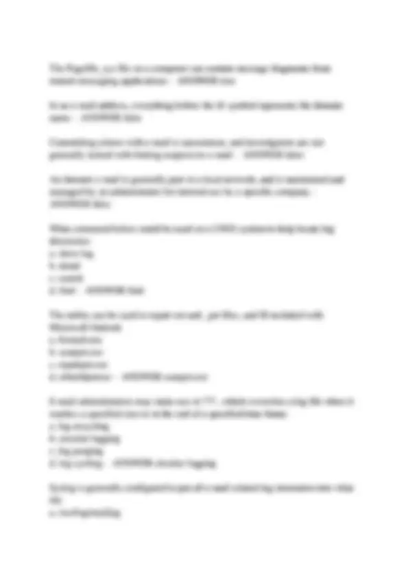 Digital Forensics Final Exam Questions and Answers | Exams Computer ...