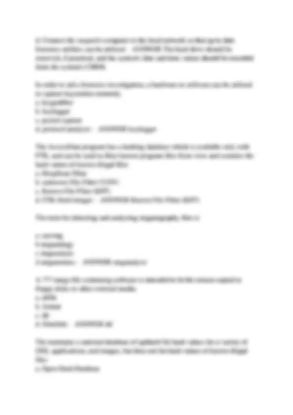 Digital Forensics Final Exam Questions and Answers | Exams Computer ...